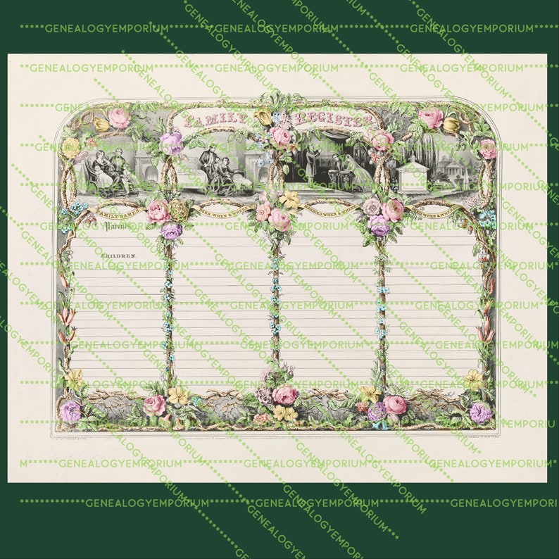 VICTORIAN FAMILY REGISTER Forms - Blank Forms Restored and Ready for ...