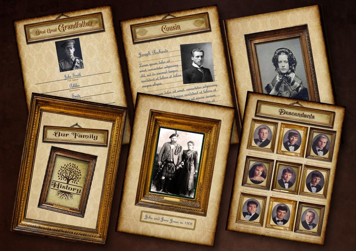 VICTORIAN FRAMES Delux Set 195 EDITABLE Pages Make This - Etsy