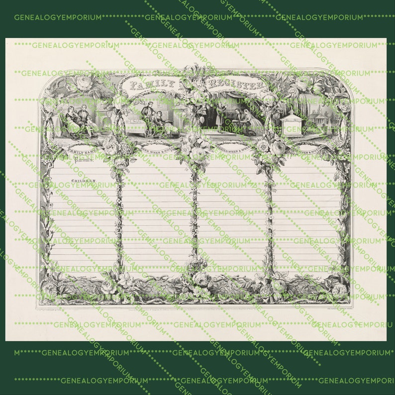 VICTORIAN FAMILY REGISTER Forms - Blank Forms Restored and Ready for ...