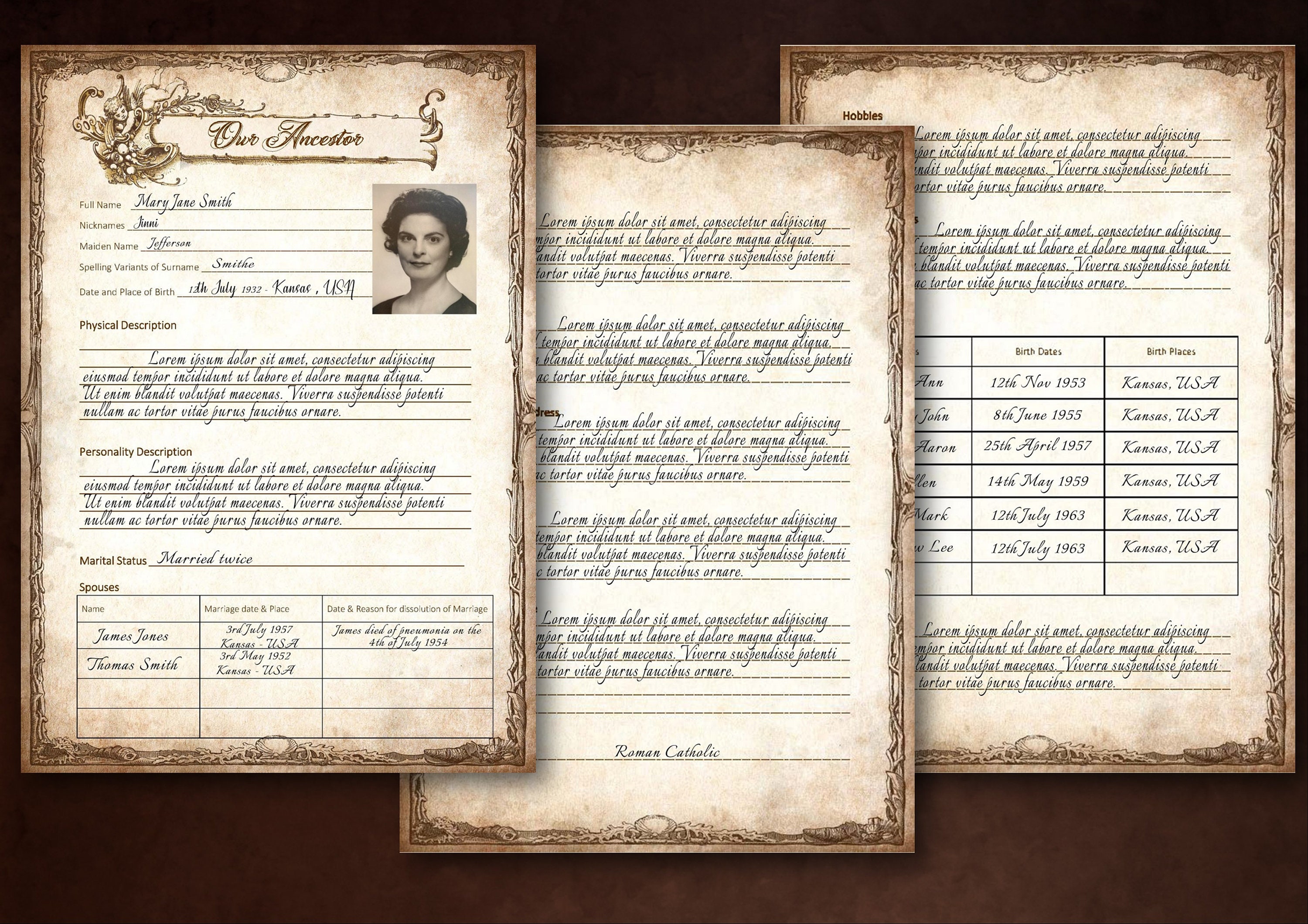 Our FAMILY HISTORY 200 EDITABLE Genealogy Forms Make This Genealogy ...