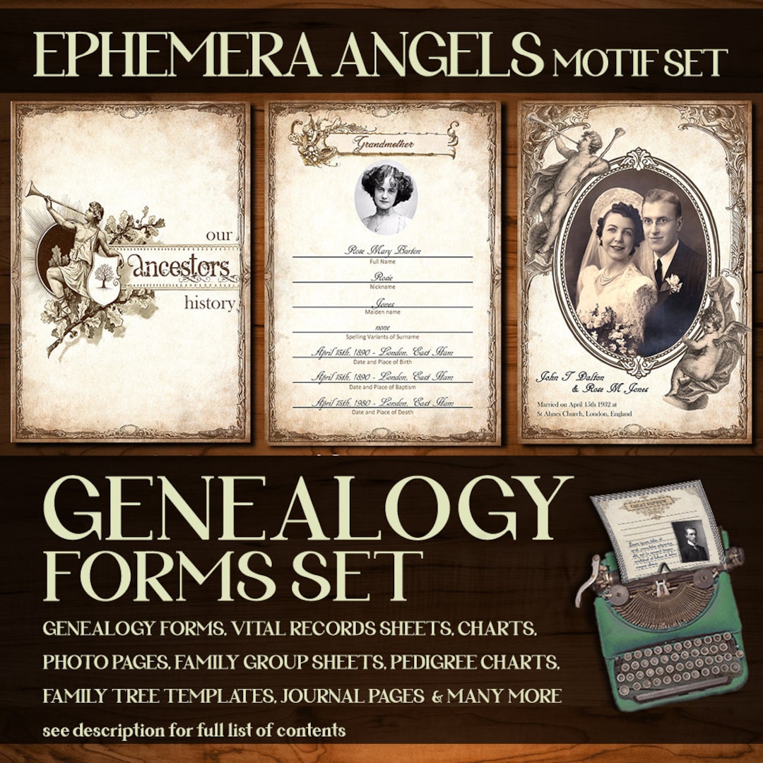 Our FAMILY HISTORY - 200+ EDITABLE Genealogy Forms Make This Genealogy ...