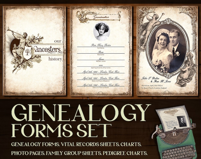 Our FAMILY HISTORY - 200+ EDITABLE Genealogy Forms Make This Genealogy ...