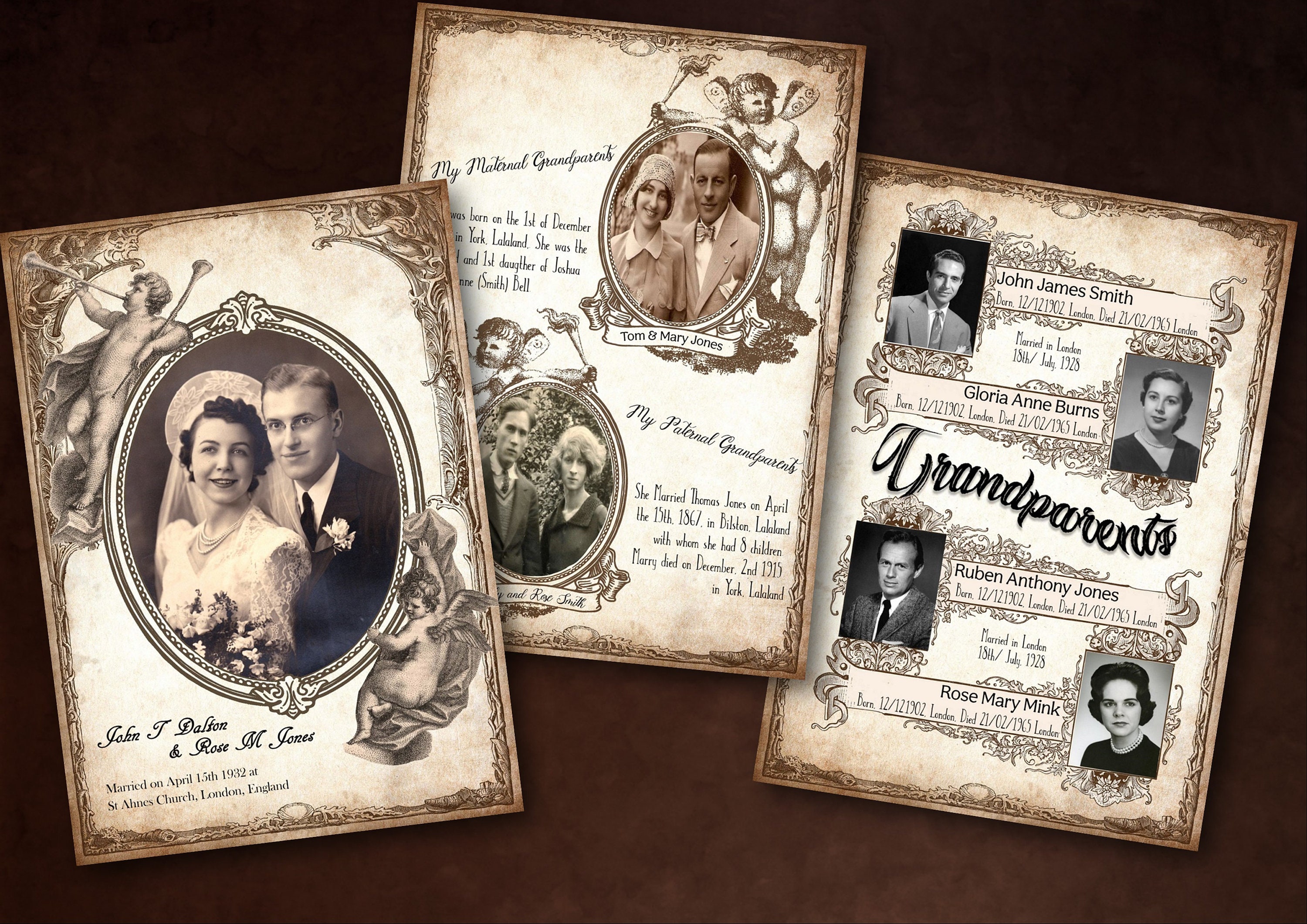 Our FAMILY HISTORY - 200+ EDITABLE Genealogy Forms Make This Genealogy ...