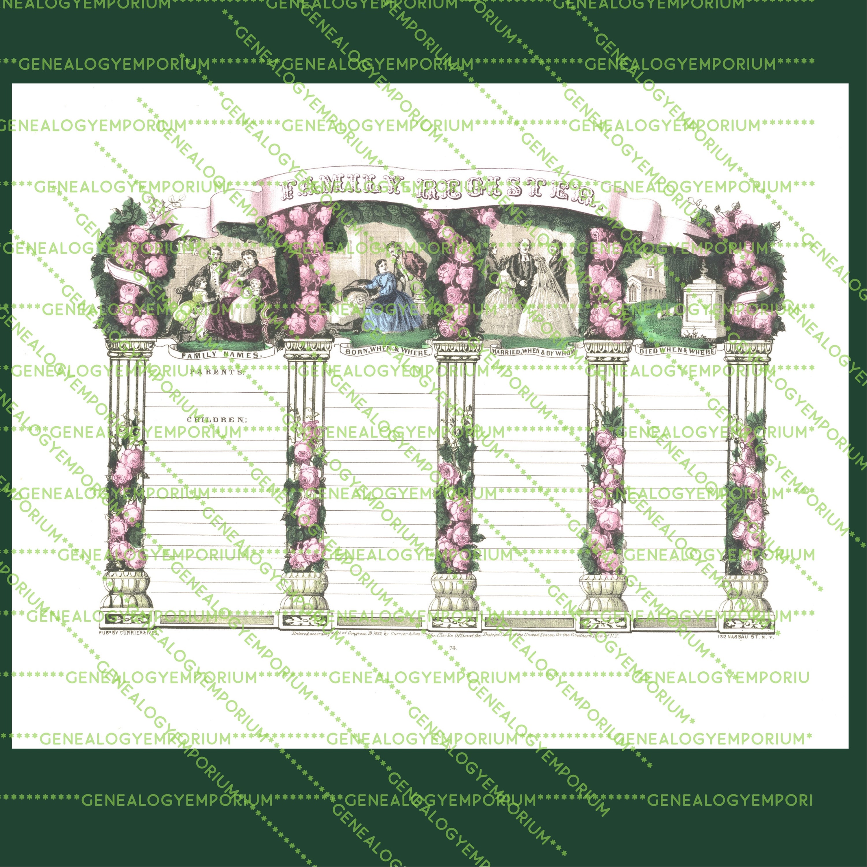 VICTORIAN FAMILY REGISTER Forms - Blank Forms Restored and Ready for ...