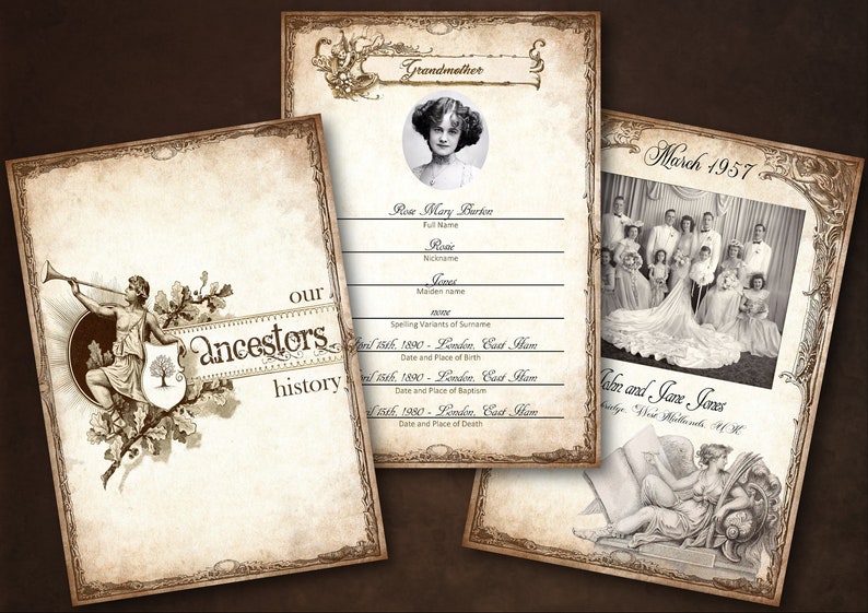 Our FAMILY HISTORY - 200+ EDITABLE Genealogy Forms Make This Genealogy ...