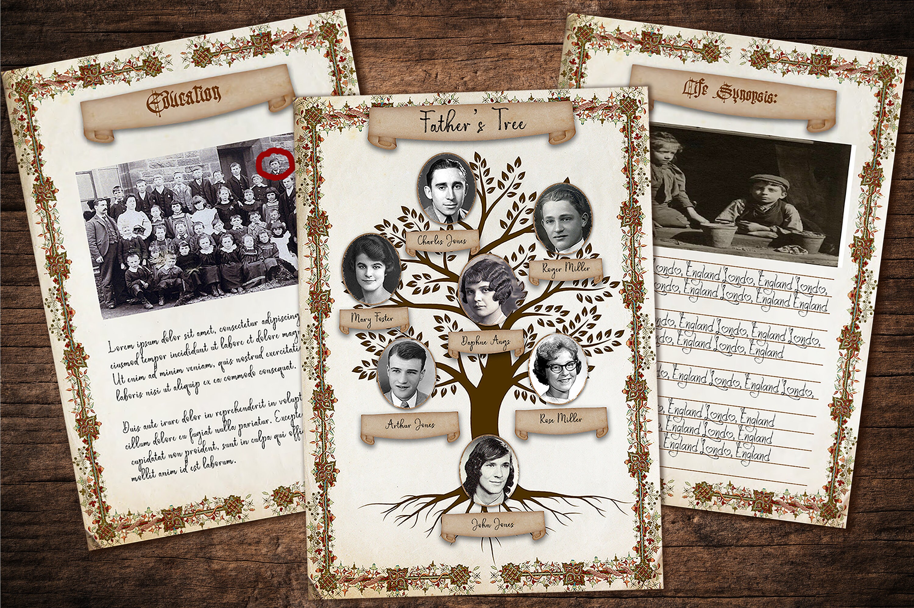 Our FAMILY HISTORY - 200+ EDITABLE Genealogy Forms Make This Genealogy ...