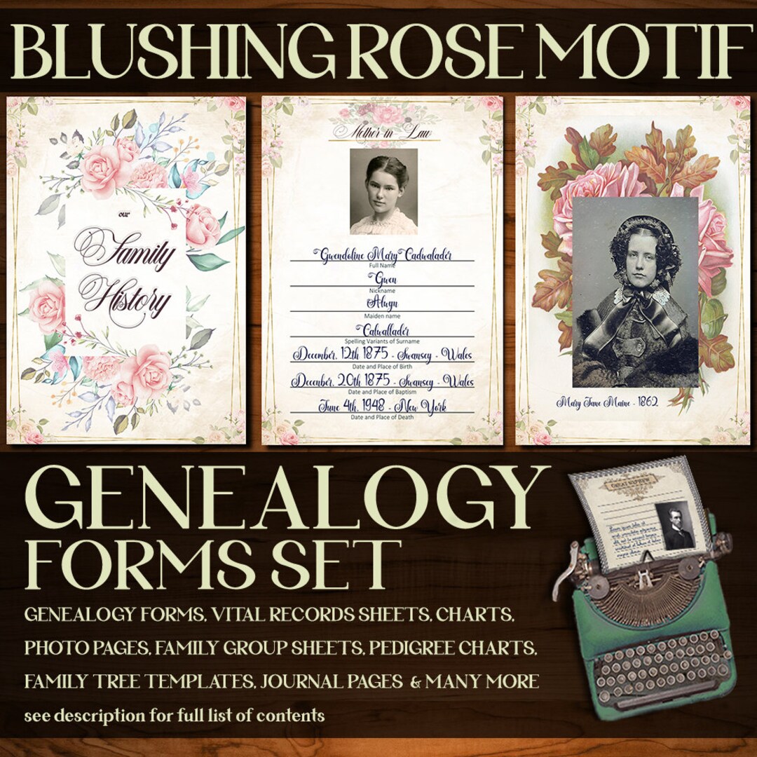 Our ANCESTORS - 208 EDITABLE Genealogy Forms Make This Genealogy ...