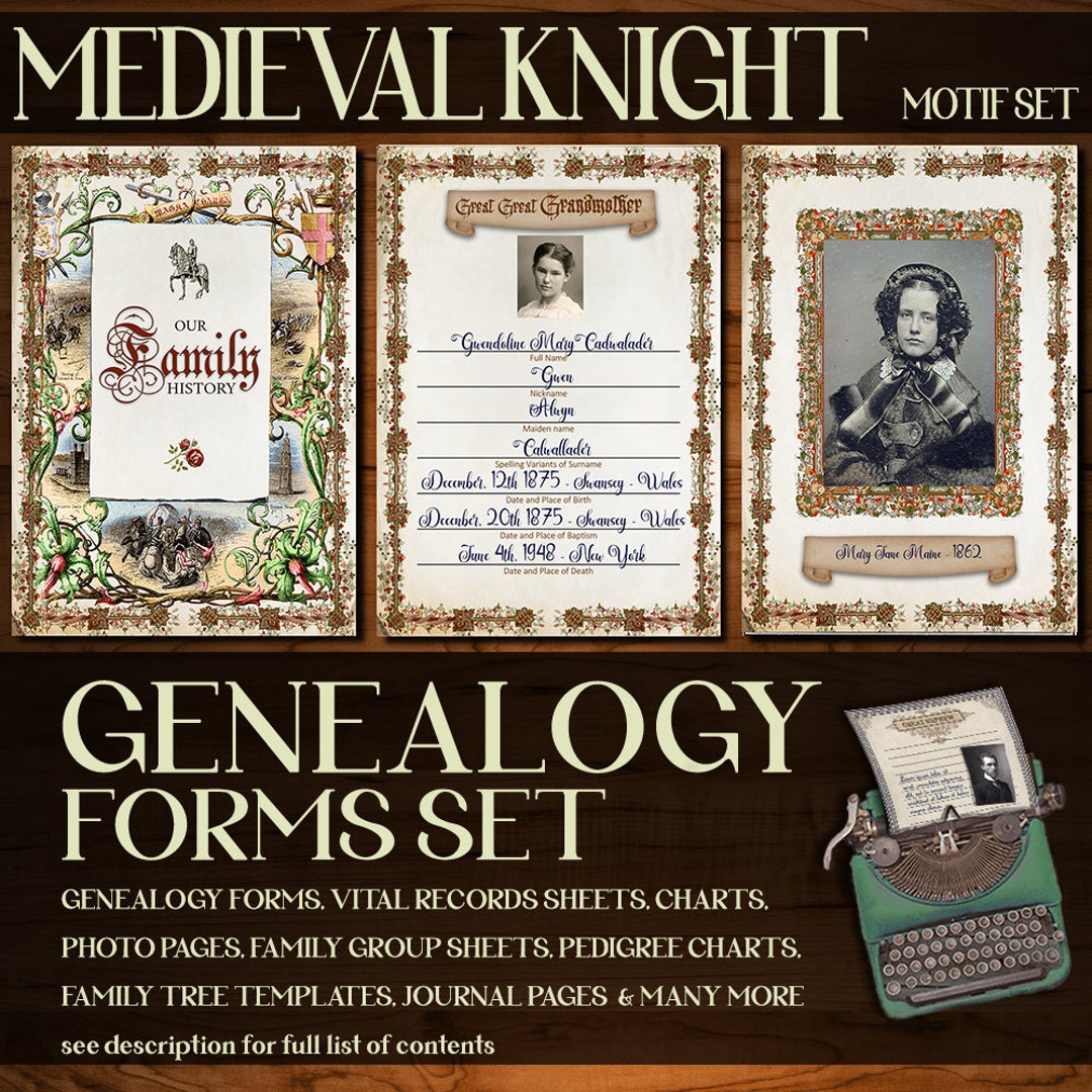 Our FAMILY HISTORY - 200+ EDITABLE Genealogy Forms Make This Genealogy ...