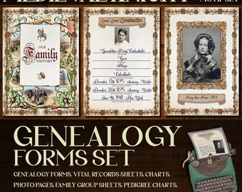 Our FAMILY HISTORY - 200+ EDITABLE Genealogy Forms Make This Genealogy ...