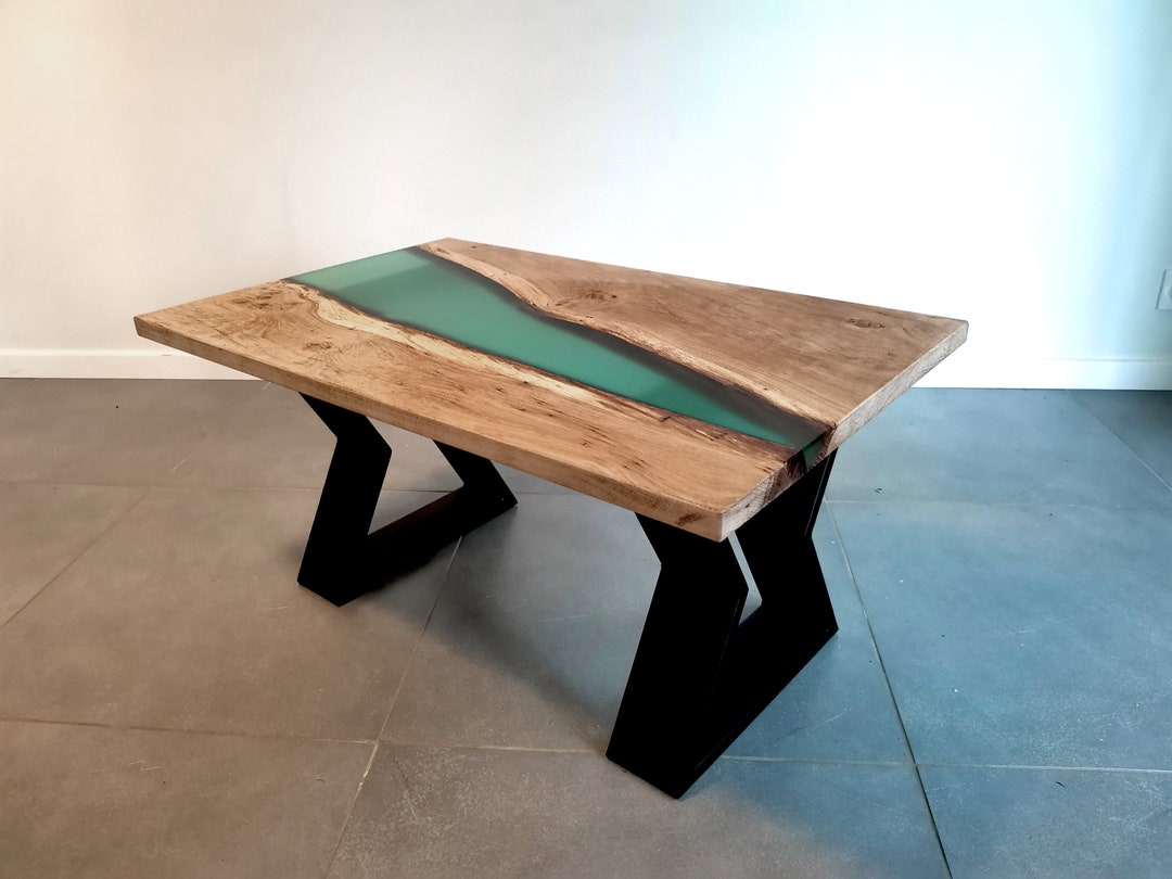 Coffee Table River Table Epoxy Oak Table Epoxy Table Table la Verzasca ...
