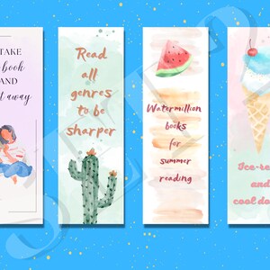 Summer Bookmarks, Printable Bookmarks, Printable Summer Bookmarks ...