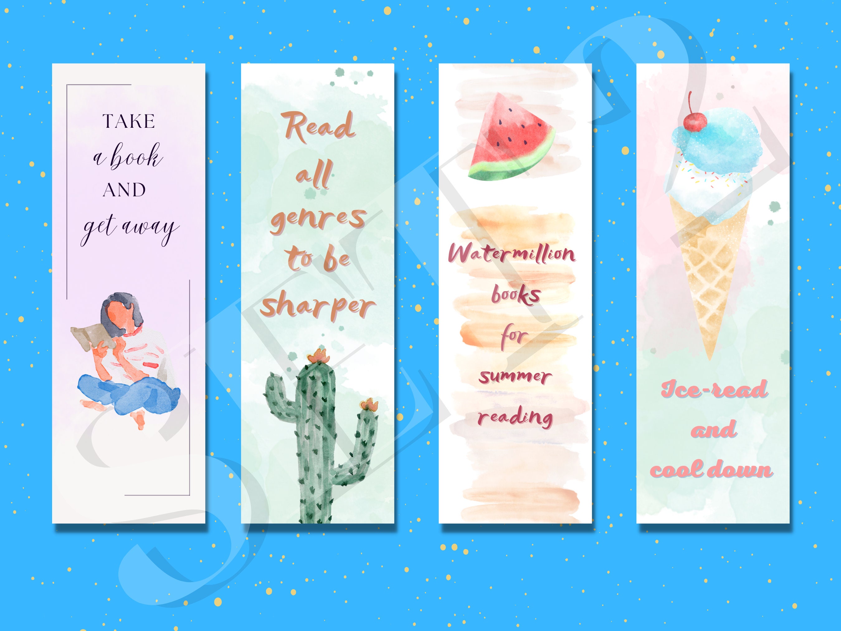 Summer Bookmarks, Printable Bookmarks, Printable Summer Bookmarks ...