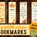 Fall Bookmarks, Autumn Bookmarks, Printable Bookmarks, Digital ...