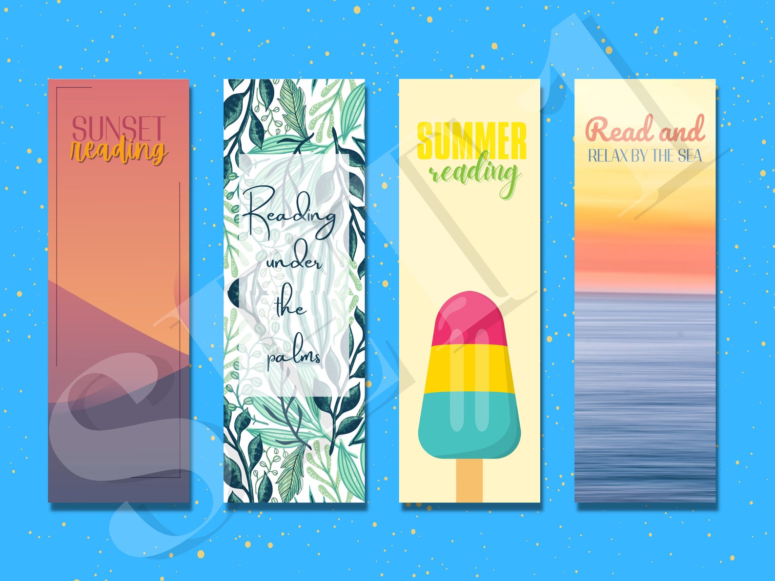 Summer Bookmarks, Printable Bookmarks, Printable Summer Bookmarks ...