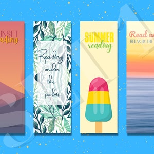 Summer Bookmarks, Printable Bookmarks, Printable Summer Bookmarks ...