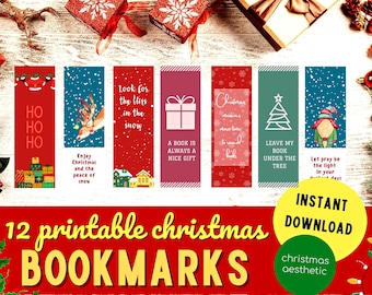Winter Bookmarks Printable Bookmarks Digital (Download Now) - Etsy
