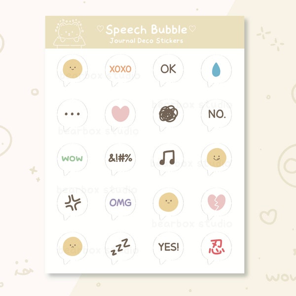 "speech Bubble Stickers" - Etsy