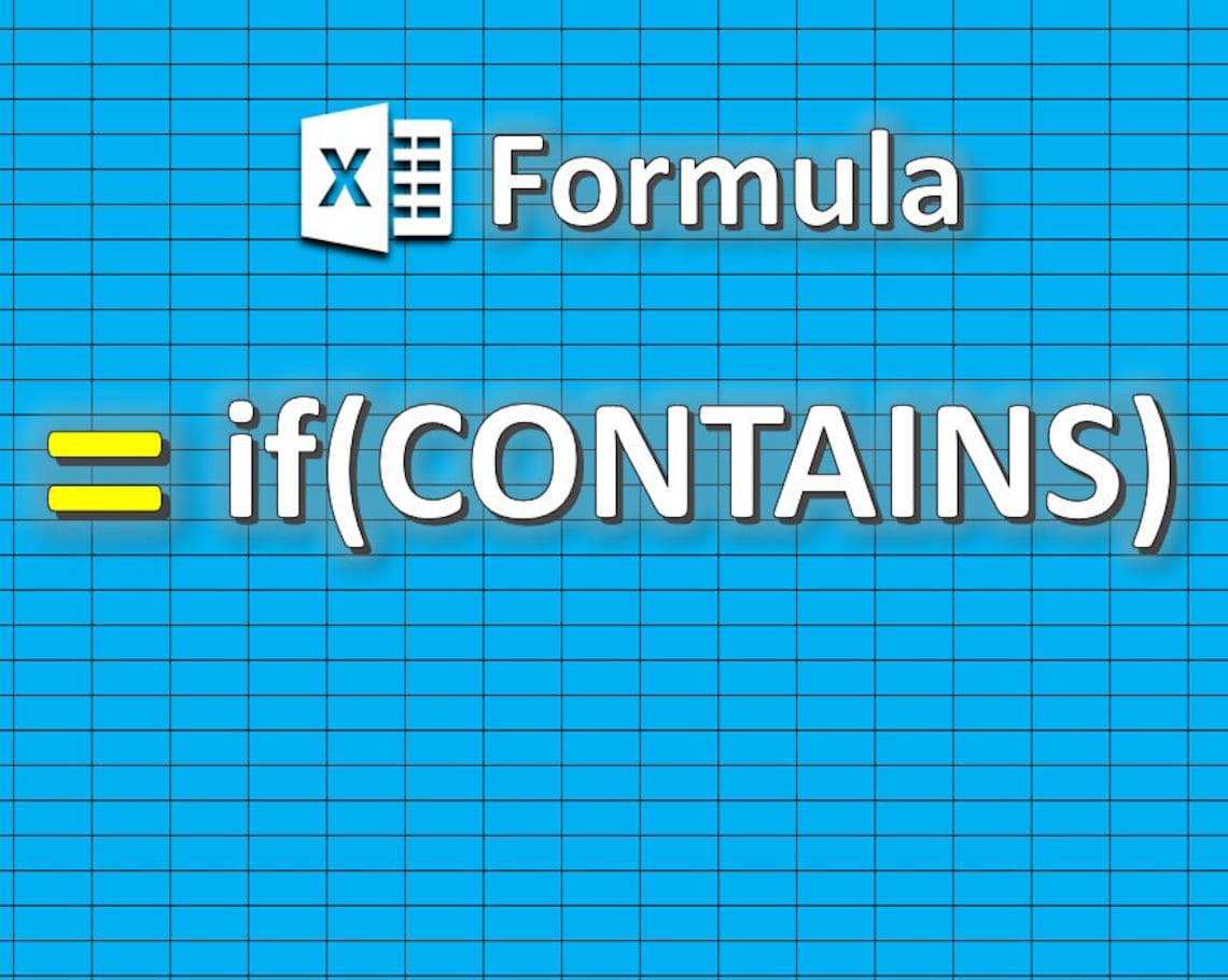 EXCEL Formula - If (contains) Formula for Microsoft EXCEL - Etsy