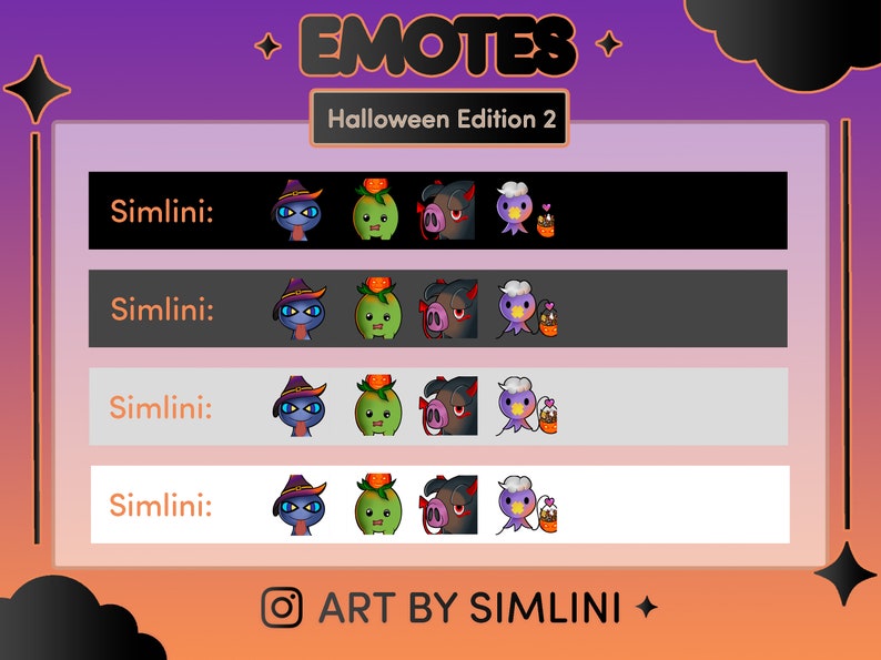 Halloween Edition 2 - Twitch Emotes Pack | Twitch and Discord - Etsy
