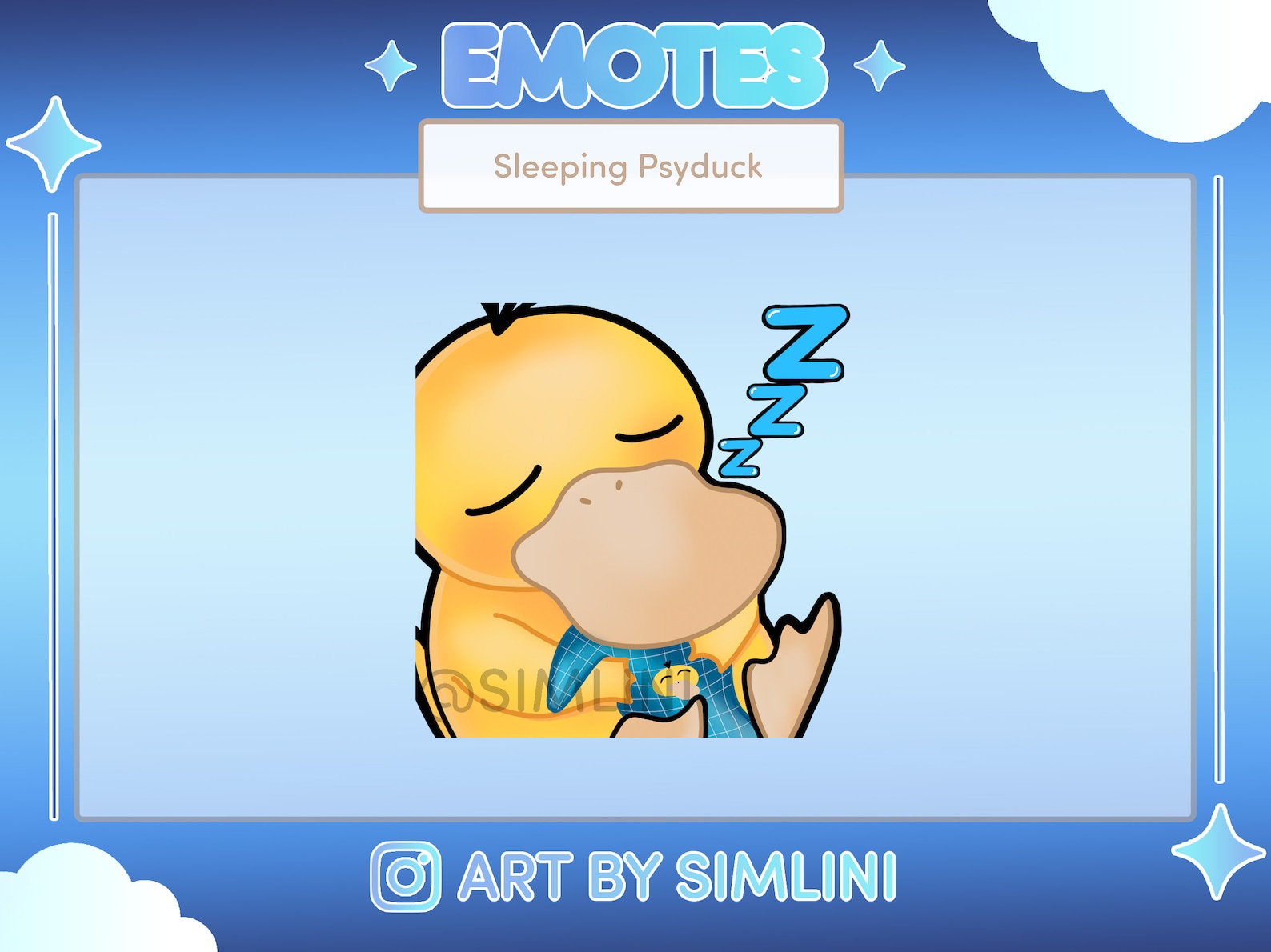 Sleeping Psyduck - Twitch Emotes Pack | Twitch and Discord - Etsy
