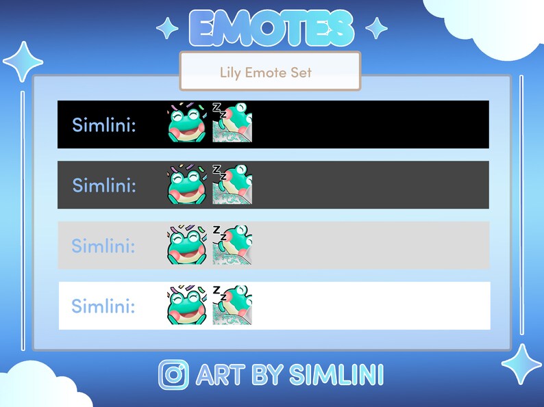 Lily Twitch Emotes Pack 2 | 2 Lily Emotes for Twitch and Discord - Etsy