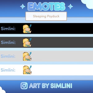 Sleeping Psyduck - Twitch Emotes Pack | Twitch and Discord - Etsy
