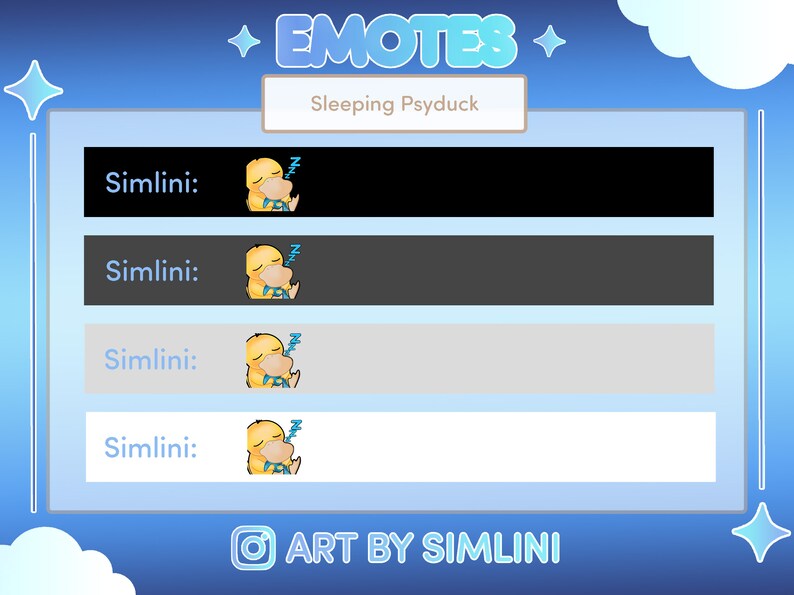 Sleeping Psyduck - Twitch Emotes Pack | Twitch and Discord - Etsy