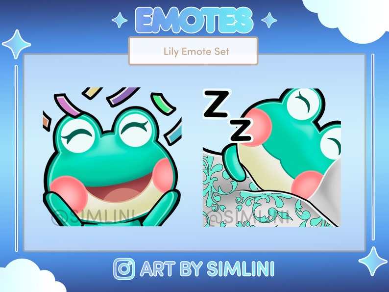 Lily Twitch Emotes Pack 2 | 2 Lily Emotes for Twitch and Discord - Etsy