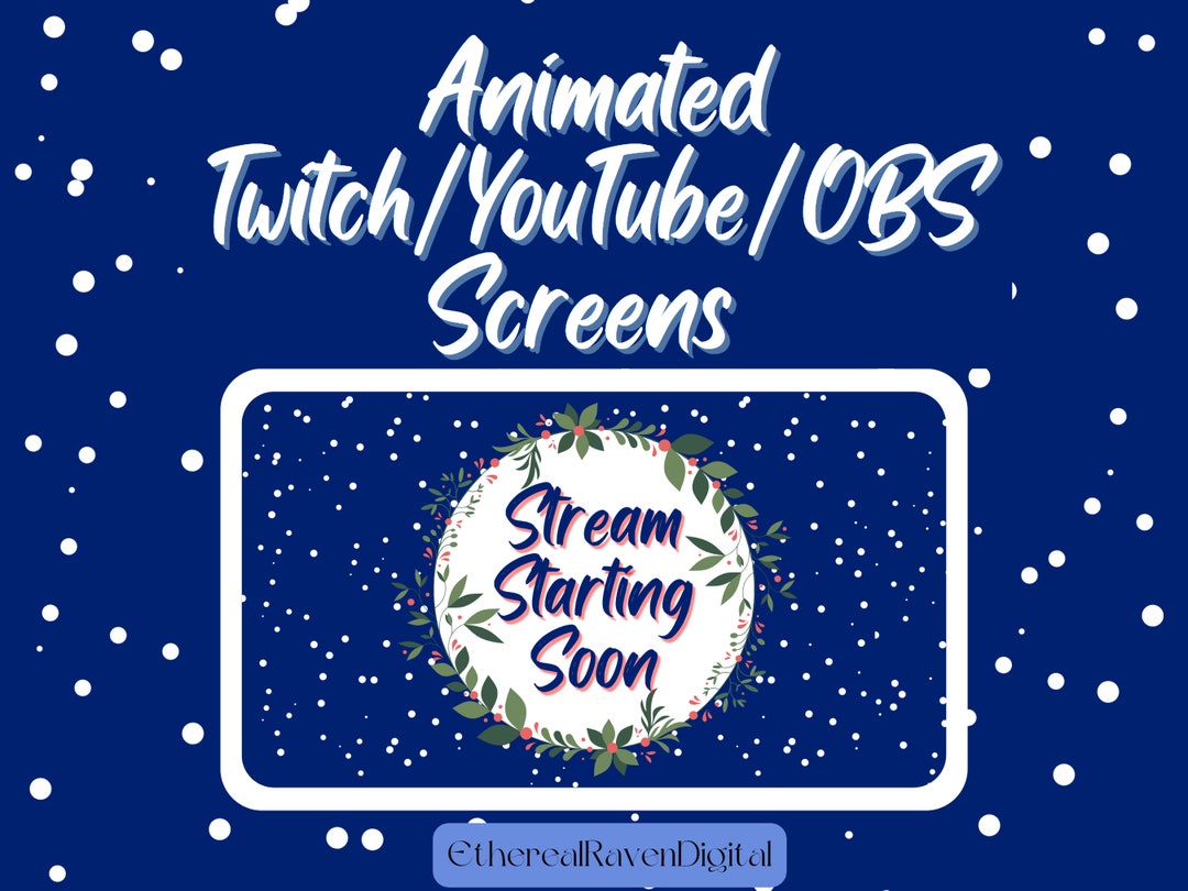 Winter Snowflake Scenes 3 Animated Stream Scenes Twitch Streaming Youtube Streaming Cute Winter ...