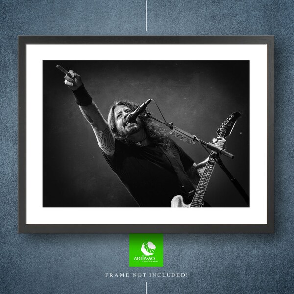 Foo Fighters Black and White Print - Etsy
