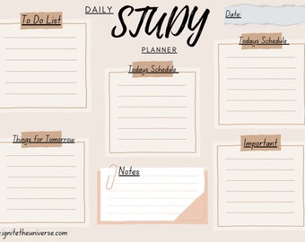 Student Study Planner, Digital Download, A4 Printable PDF - Etsy