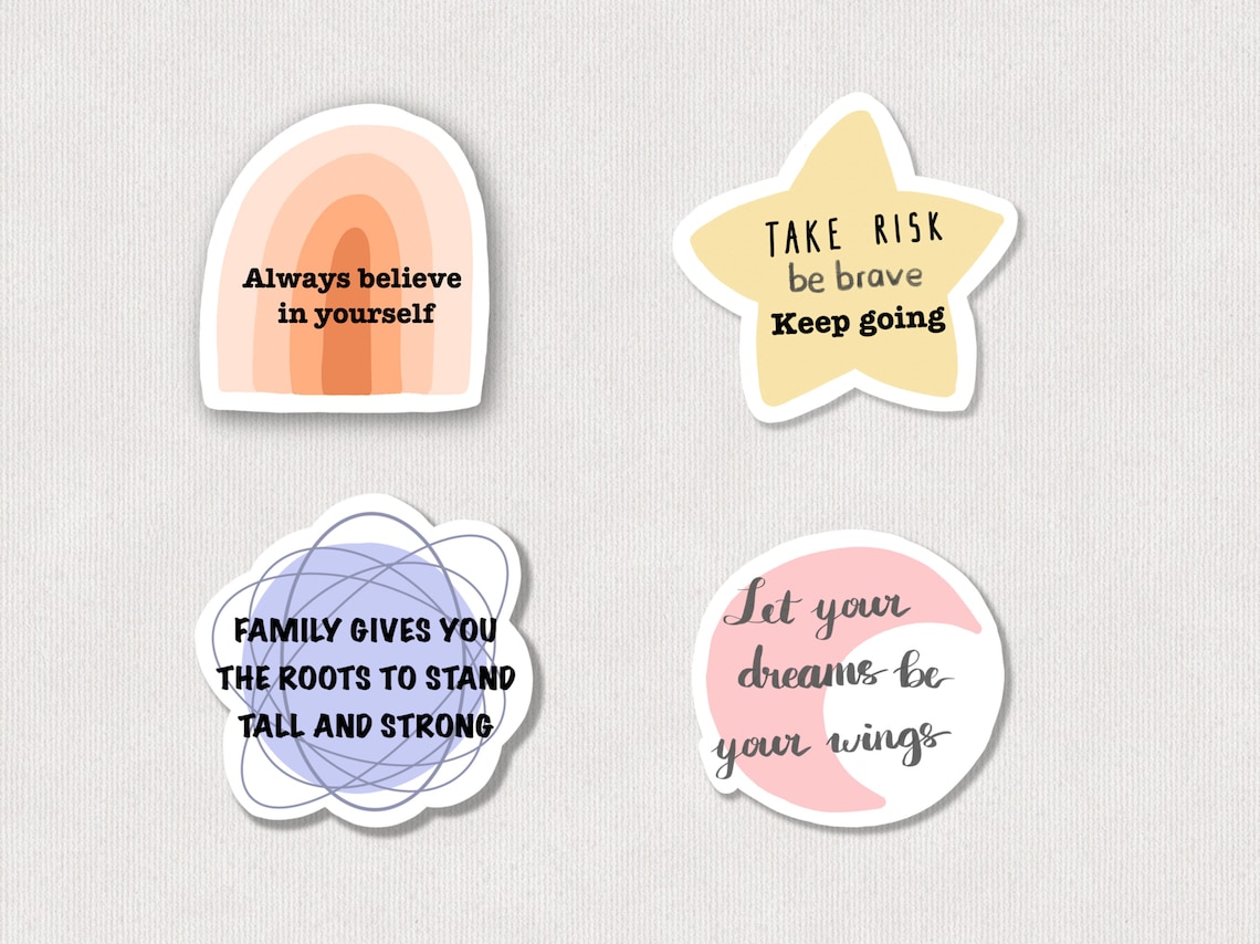 Motivational Quote Stickers Cute Stickers Stickers to Inspire Success ...