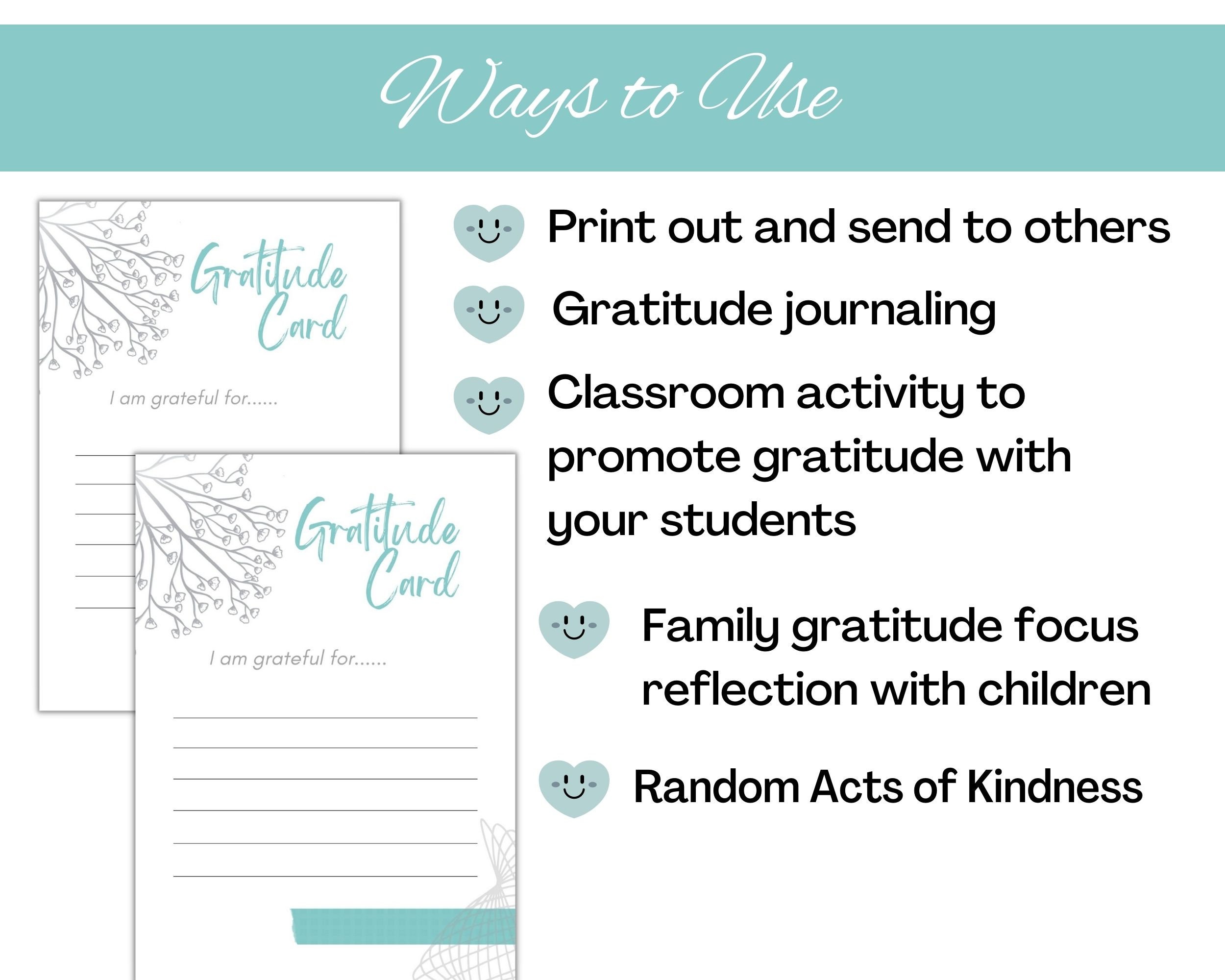 Gratitude Cards PRINTABLE Bundle Wellbeing and Mindfulness - Etsy