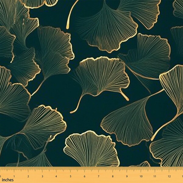 Ginkgo Leaf Fabric - Etsy