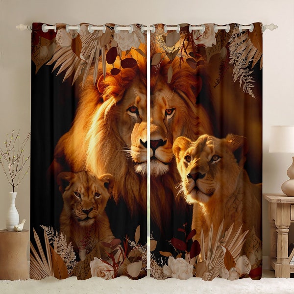 Lion King Window Curtains - Etsy