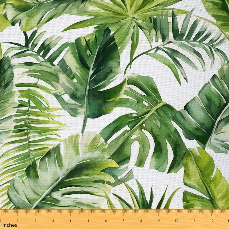 Upholstery Leaf Print Fabric - Etsy