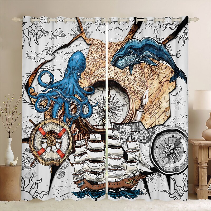 Nautical Curtains - Etsy