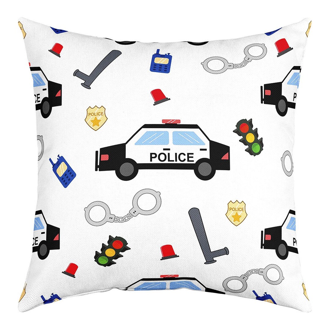 Cartoon Police Car Pillow Cover for Kids Traffic Lights - Etsy