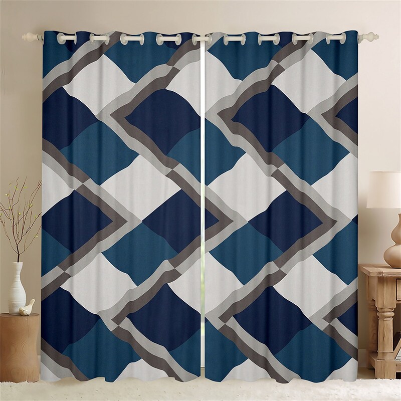 Geometric Curtains - Etsy