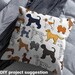 Cartoon Dogs Fabric by the Yard, Lovely Animal Puppy Pet White Fabric ...