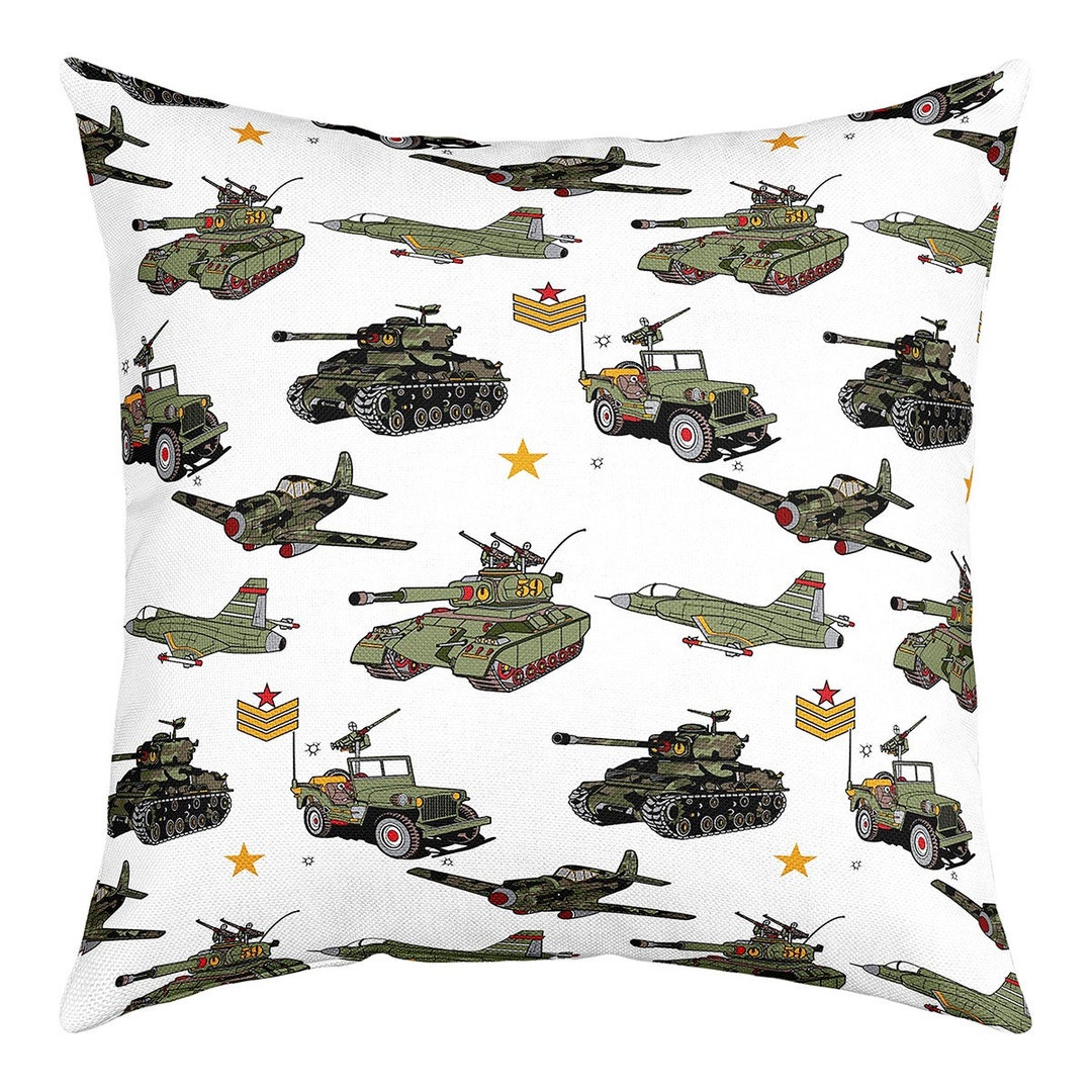 Military Tank Airplane Pillow Cover Modern Troops Vehicles - Etsy