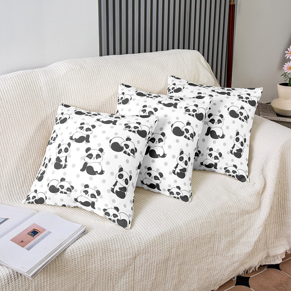 Cartoon Panda Handmade Pillow Cover Lovely Wild Animal Sofa - Etsy