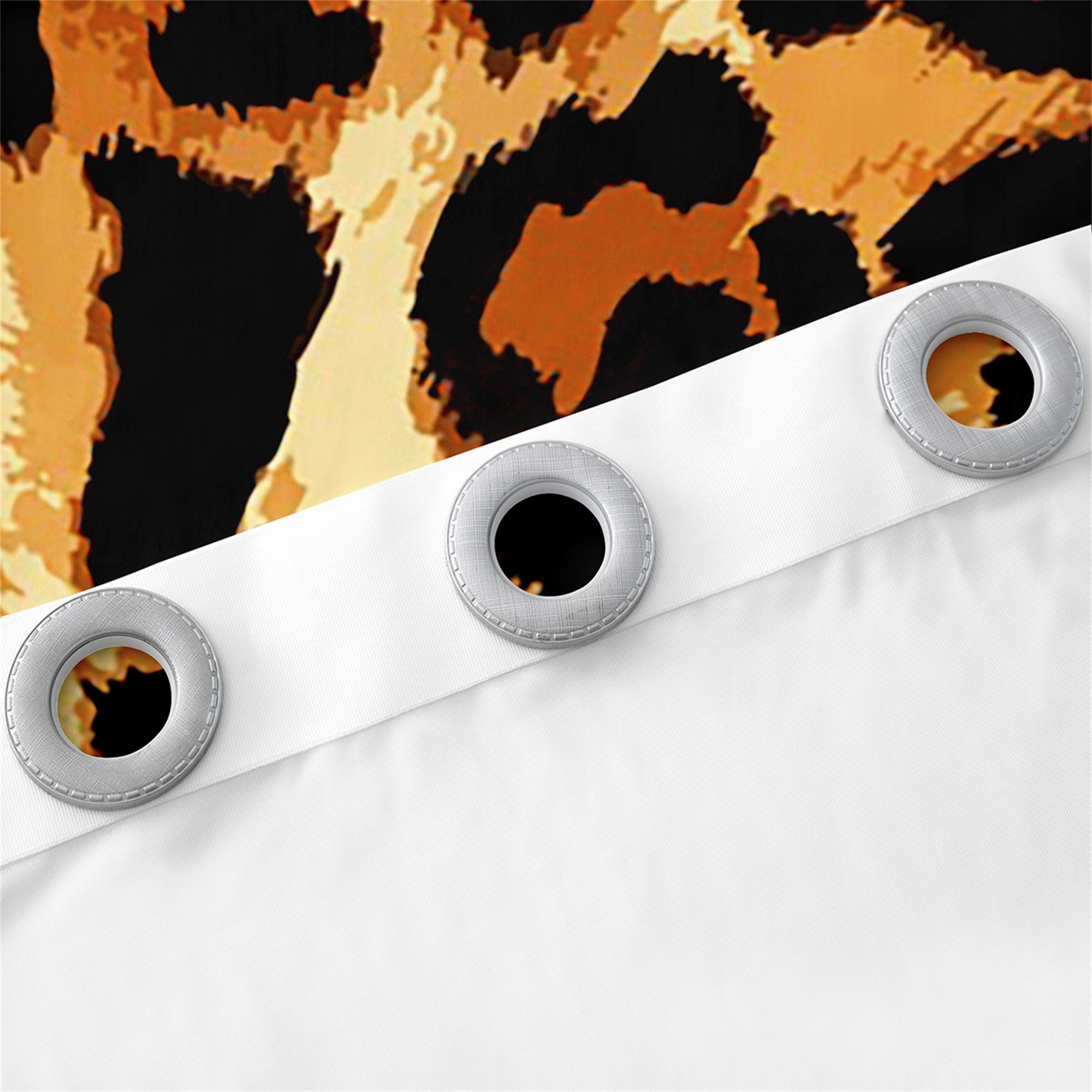 Leopard Print Window Curtain Set Luxury Brown Black - Etsy