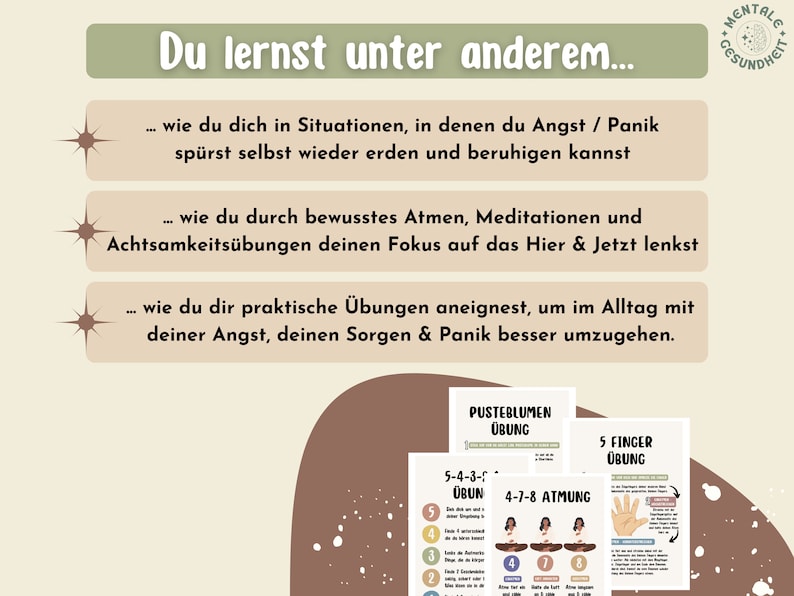 Notfallkoffer Angst & Panik Therapie Karten, Poster Coaching Vorlagen ...