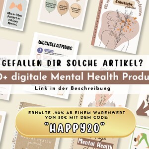 Canva Template Mental Health Journal Digital Planner German ...