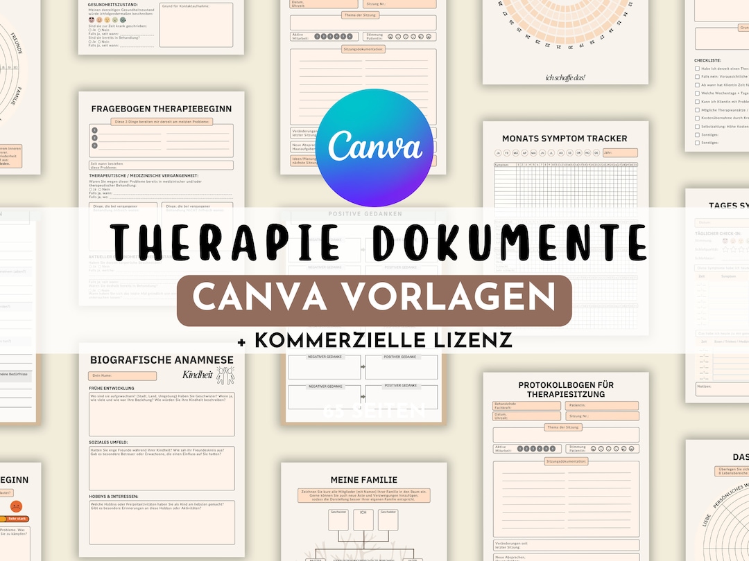 Canva Template Therapy Tools & Questions Digital Planner (german ...