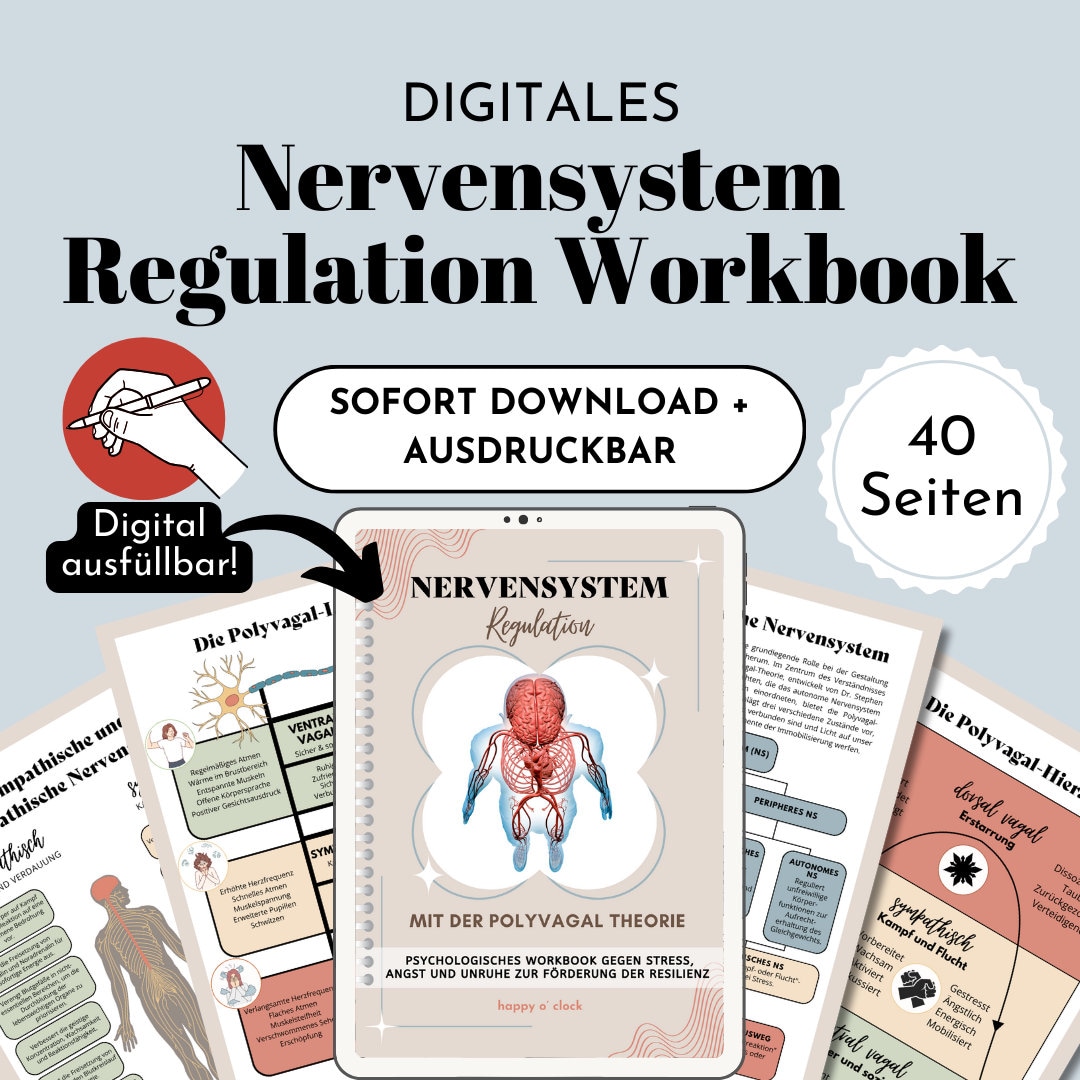 Nervous System Regulation Therapy Workbook Polyvagal Theory Vagus Nerve ...