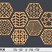 50 Hexagon Coasters SVG Template Laser Cut Files for Glowforge, CNC ...