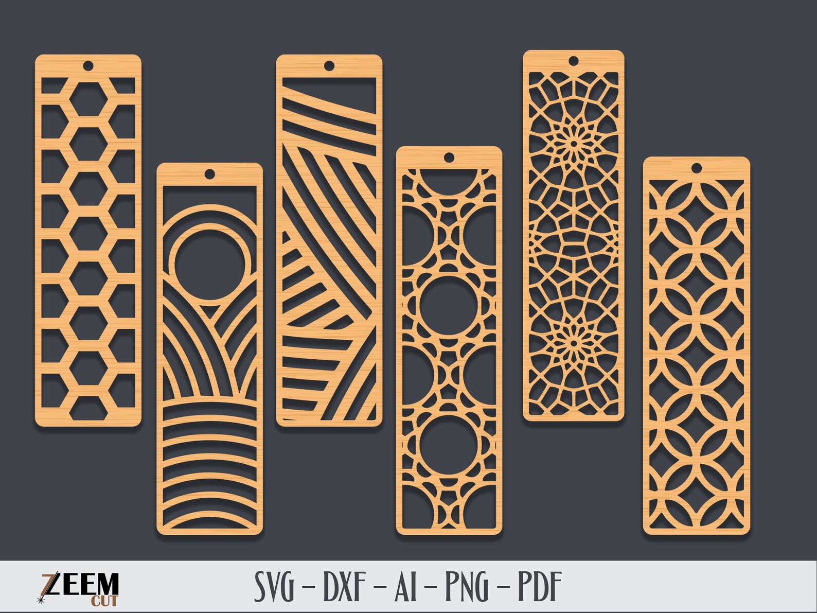 100 Bookmark Laser Cut SVG Files Template for Glowforge CNC - Etsy