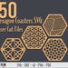 50 Hexagon Coasters SVG Template Laser Cut Files for Glowforge, CNC ...